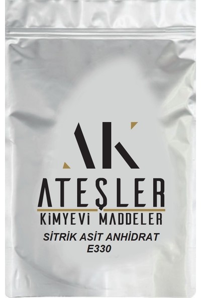 Ateşler Kimyevi Sitrik Asit Anhidrat 1 kg Ateşler Kimyevi Sitrik Asit Anhidrat 1 kg