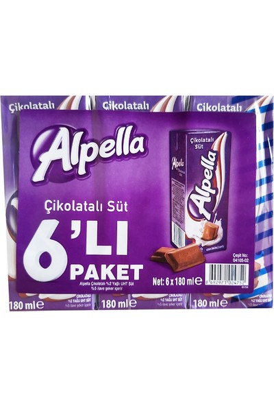 Alpella Çikolatalı Süt 6'lı Paket