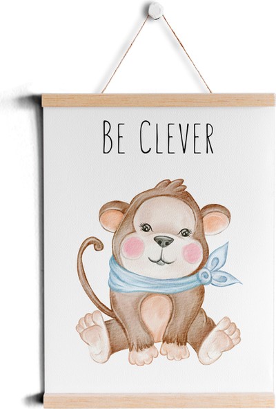 Carettart Şirin Maymun Pu Deri Çocuk Odası Duvar Tablosu Carettart Şirin Maymun Pu Deri Çocuk Odası Duvar Tablosu