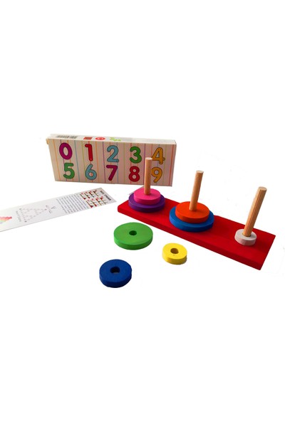 Wooden Toys Renkli Ahşap Hanoi Kuleleri Wooden Toys Renkli Ahşap Hanoi Kuleleri