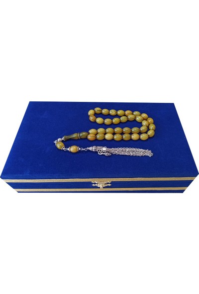 Joydizayn Sıkma Kehribar Tesbih 9*12 mm Arpa Kesim Joydizayn Sıkma Kehribar Tesbih 9*12 mm Arpa Kesim