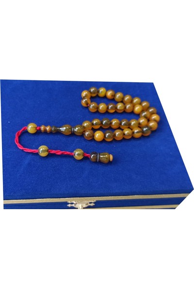 Joydizayn Sıkma Kehribar Tesbih 10*10 mm Küre Kesim