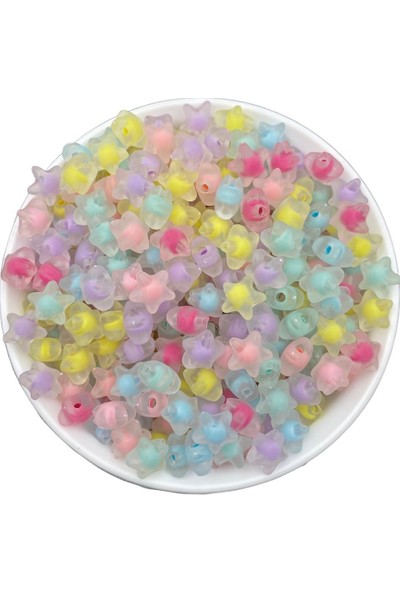 Hedef Bijuteri 25 gr Mat Buzlu Içi Boncuklu Karışık Renkli 12MM Yıldız Model Boncuk,takı Boncuğu (25GR,~65 Adet) Hedef Bijuteri 25 gr Mat Buzlu Içi Boncuklu Karışık Renkli 12MM Yıldız Model Boncuk,takı Boncuğu (25GR,~65 Adet)