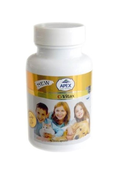 Kastore Köpekler Için C Vitamini - Antioksidan C-Vitax Tablet 75 Adet