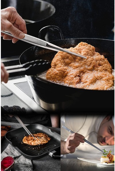 Biterse Masterchef Profesyonel Şef Cımbızı Pratik Cımbız Maşa