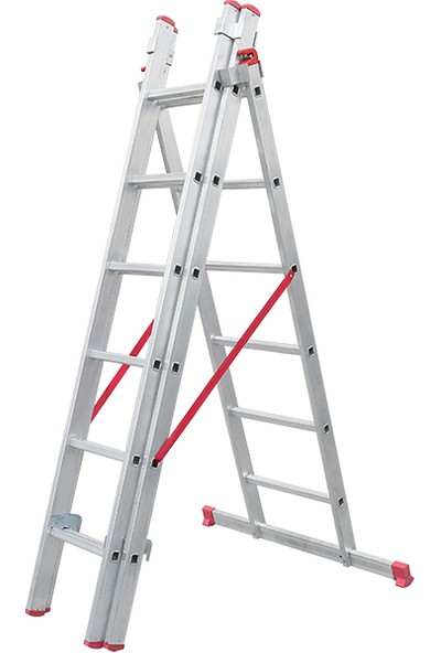 Vizyon 3x2 6 mt A Tipi Sürgülü Alüminyum Merdiven Vizyon 3x2 6 mt A Tipi Sürgülü Alüminyum Merdiven