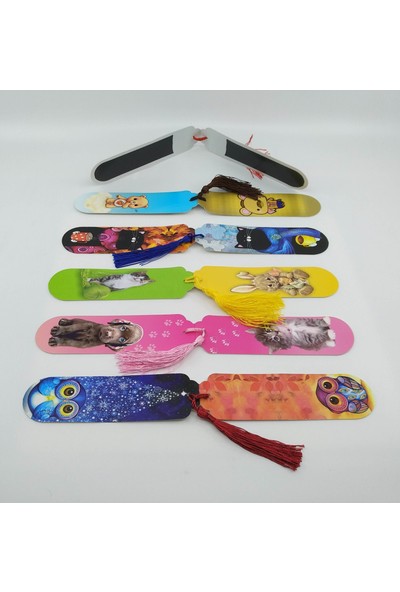 Gifts Turkiye Giftsturkiye Kitap Ayracı Içi Mıknatıslı Püsküllü Sevimli Hayvan ( 5 Adet )