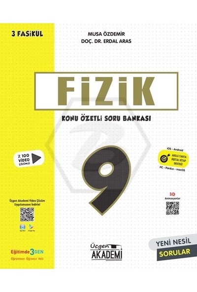 Üçgen Akademi 9. Sınıf Fizik - Konu Özetli Soru Bankası (Ciltli) Üçgen Akademi 9. Sınıf Fizik - Konu Özetli Soru Bankası (Ciltli)
