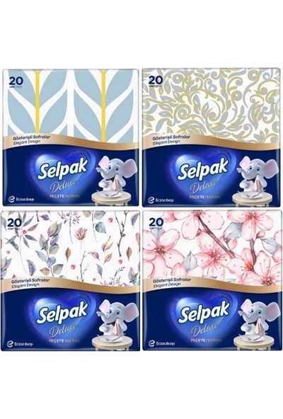Selpak Deluxe Peçete 20'li X4