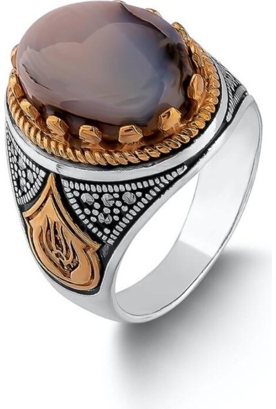 Candie Silver Lale Motifli Desenli Beyaz Yemen Akiği Taşlı 925 Ayar Gümüş Yüzük Candie Silver Lale Motifli Desenli Beyaz Yemen Akiği Taşlı 925 Ayar Gümüş Yüzük