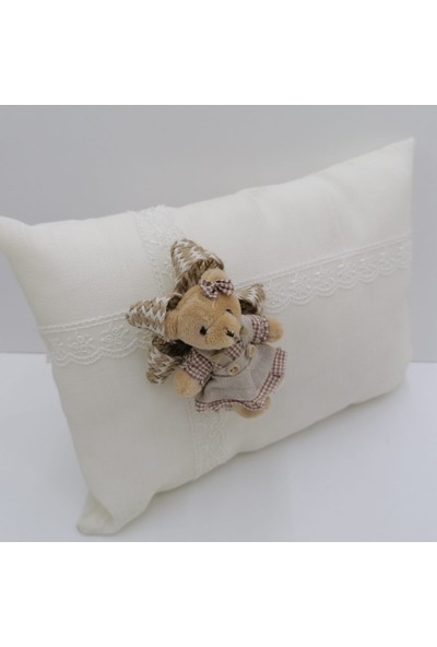 Apaydin Çeyiz Bebek Altın Yastığı Krem Renk Avangart Model Takı Yastığı