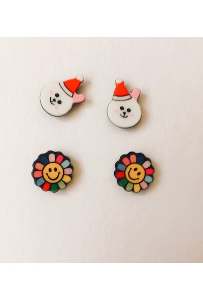 Yeşim Aksesuar Mıknatıslı Çocuk Küpe, Çiçek Çocuk Küpe,kardam Adam Çocuk Küpe Mıknatıslı(2 Çift) Yeşim Aksesuar Mıknatıslı Çocuk Küpe, Çiçek Çocuk Küpe,kardam Adam Çocuk Küpe Mıknatıslı(2 Çift)