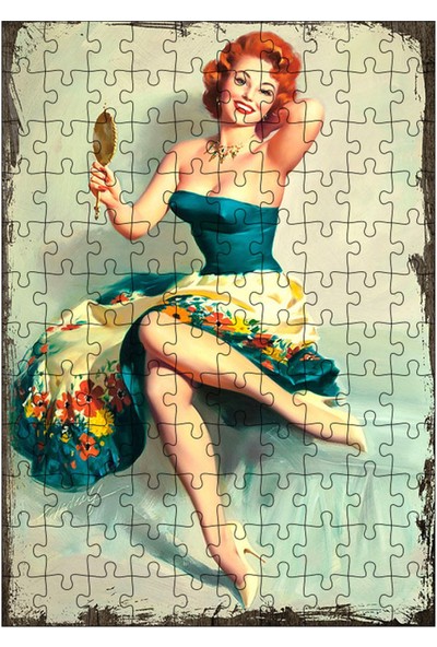 Tablomega Ahşap Puzzel Ayna ve Kadın 120 Parça 25*35 cm Tablomega Ahşap Puzzel Ayna ve Kadın 120 Parça 25*35 cm