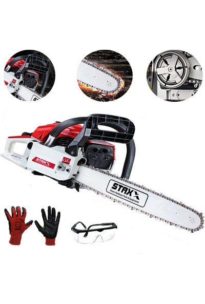 Staxx Power American Ağaç Odun Dal Kesme Makinesi Benzinli Motorlu Testere Orman Motoru 58CC 5.9 Hp Yağ Hediye Staxx Power American Ağaç Odun Dal Kesme Makinesi Benzinli Motorlu Testere Orman Motoru 58CC 5.9 Hp Yağ Hediye