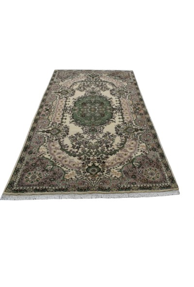 Zehra Abla Halı Yeni El Dokuma Otantik Sümerbank Tescilli Krem Zeminli Yün Halı