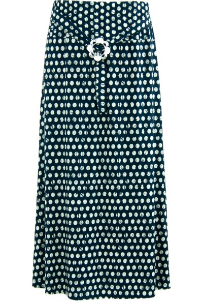 Oppland Kadın Beli Lastikli Puantiye Desenli Kemer Modelli Rahat Kesim Likralı Viskon Penye Kumaş Anne Etek Oppland Kadın Beli Lastikli Puantiye Desenli Kemer Modelli Rahat Kesim Likralı Viskon Penye Kumaş Anne Etek