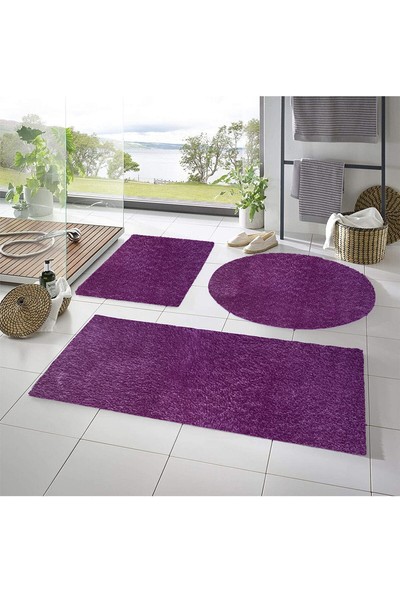 Sarar Xl Büyük Boy Banyo Paspası Üçlü Takım Lilarenk Peluş Kaymaz Taban Yıkanabilir Sarar Xl Büyük Boy Banyo Paspası Üçlü Takım Lilarenk Peluş Kaymaz Taban Yıkanabilir