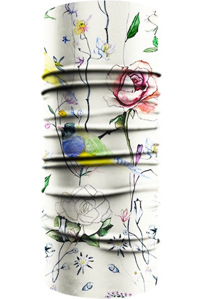 E-Taktik Gül Desenli Çok Fonksiyonlu Buff Bandana Boyunluk