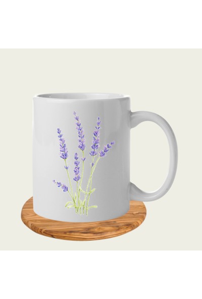 Burak Baskı Tasarım Lavanta Çiçeği Baskılı Hediyelik Kupa Bardak Burak Baskı Tasarım Lavanta Çiçeği Baskılı Hediyelik Kupa Bardak