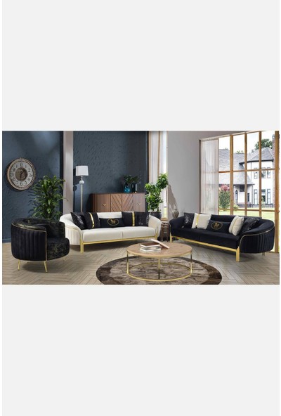 Moleron Armani Koltuk Takımı Gold Ayaklı