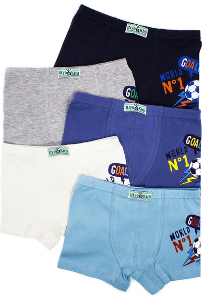 Biyokids Erkek Çocuk Boxer 5 Li Paket Karışık Renk BYO2625 Biyokids Erkek Çocuk Boxer 5 Li Paket Karışık Renk BYO2625