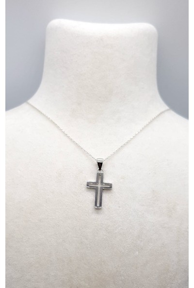 Karra Jewelry 925 Ayar Unisex Gümüş Haç Kolye