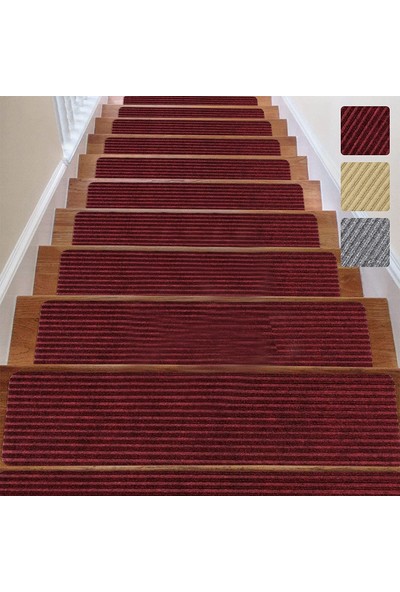 Stepmat Kaymaz Tabanlı ve Yıkanabilir Merdiven Basamak Halısı Stepmat Kaymaz Tabanlı ve Yıkanabilir Merdiven Basamak Halısı