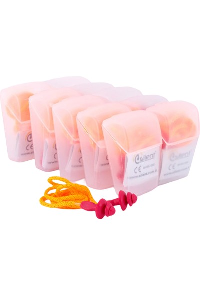Silent 1453 Yıkanabilir 10 Adet Ipli Kutulu Kulak Tıkacı Silent 1453 Yıkanabilir 10 Adet Ipli Kutulu Kulak Tıkacı