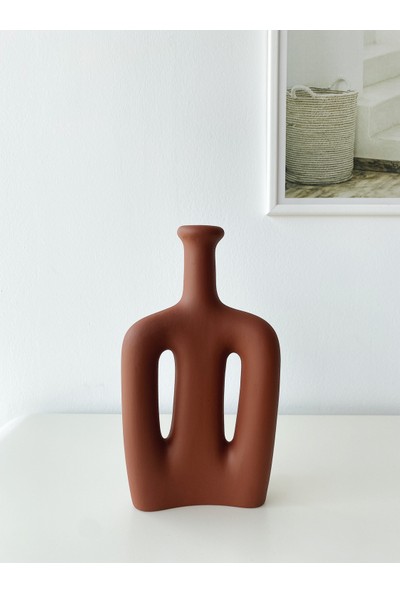 Winingo Lotus Seramik Vazo Kiremit