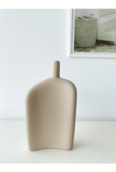 Winingo Celery Seramik Vazo Bej