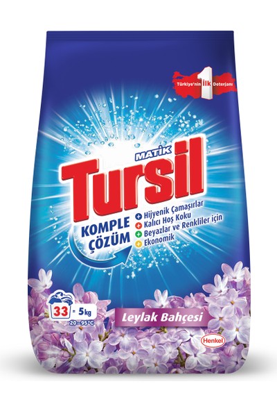 Tursilmatik Toz Çamaşır Deterjanı Leylak Bahçesi 5kg (33 Yıkama)