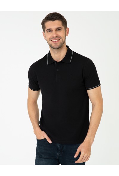 Pierre Cardin Siyah Slim Fit T-Shirt 50252448-VR046 Pierre Cardin Siyah Slim Fit T-Shirt 50252448-VR046