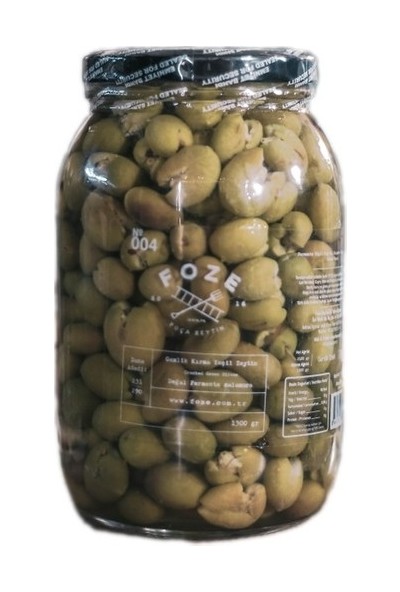 Foze Yeşil Gemlik Kırma Zeytin 1300 gr Foze Yeşil Gemlik Kırma Zeytin 1300 gr