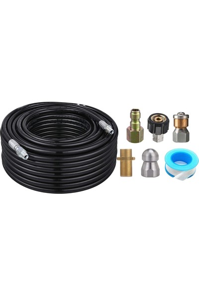 Basınçlı Yıkayıcı Için Lağım Jetter Kiti, 1/4 