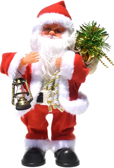 Elektrikli Noel Baba Noel Süsleme Noel Dekorasyon Masaüstü Dekor Fener Için
