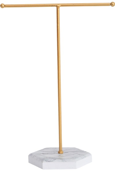 Baosity Mücevherat Standı Altın Kule Izle Küpe Yüzük Tutucu Kolye Depolama Beyaz