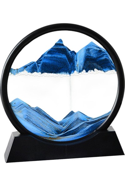 Kum Hareketli Sanat Akan Kum Resmi 3D Kum Sandığı Hareket Kum Boyama Mavi Yuvarlak Kum Hareketli Sanat Akan Kum Resmi 3D Kum Sandığı Hareket Kum Boyama Mavi Yuvarlak