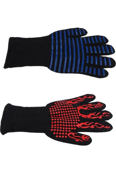 2 Adet 800 Derece Isıya Dayanıklı Yanmaz Kaymaz Yüksek Sıcaklık Barbekü Eldiven 2 Adet 800 Derece Isıya Dayanıklı Yanmaz Kaymaz Yüksek Sıcaklık Barbekü Eldiven