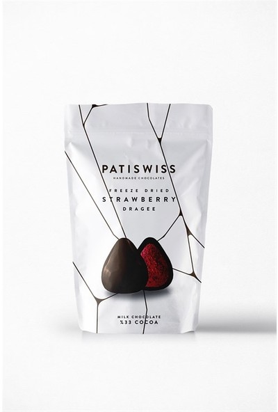 Patiswiss Sütlü Çikolatalı Çilek Draje