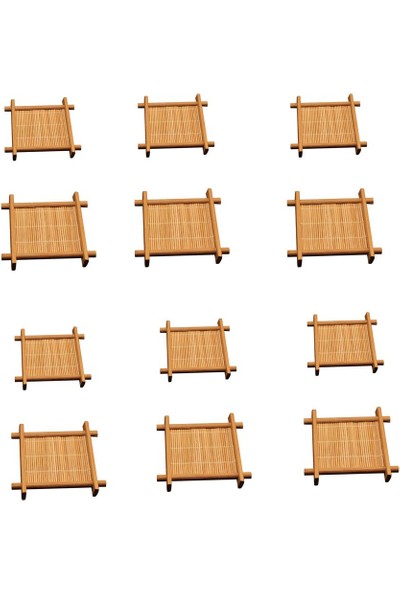 Bambu Bardakları Ahşap Tutucu Masa Servis Mat Yalıtım Placemat 2 Boyutları Bambu Bardakları Ahşap Tutucu Masa Servis Mat Yalıtım Placemat 2 Boyutları