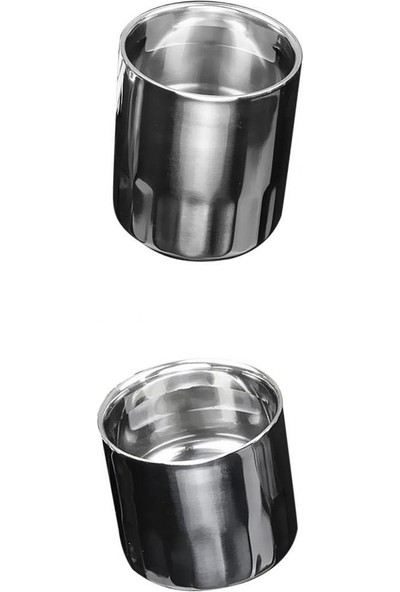 Paslanmaz Çelik Bira Kupası Çift Duvar Süt Kahve Kupa Düz 120ML + 200ML