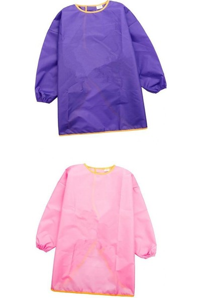Boyama Su Geçirmez Smock Uzun Kollu Sanat Önlüğü Çocuk Zanaat Apron L Mor + Pembe Boyama Su Geçirmez Smock Uzun Kollu Sanat Önlüğü Çocuk Zanaat Apron L Mor + Pembe