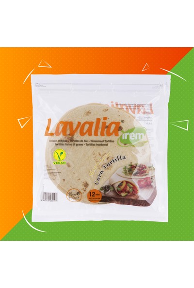 Lavalia Lavaliairem Mısırlı Vegan Tortilla Lavaş 15 cm 12'li Lavalia Lavaliairem Mısırlı Vegan Tortilla Lavaş 15 cm 12'li