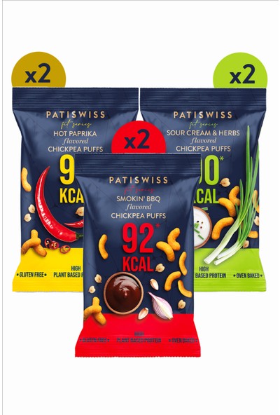 Patiswiss Karışık Nohut Cips Seti 6'lı Patiswiss Karışık Nohut Cips Seti 6'lı