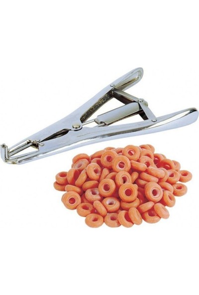 Forvet Elastör Elastratör Pensi ve Boynuz Lastiği (100 Adet)