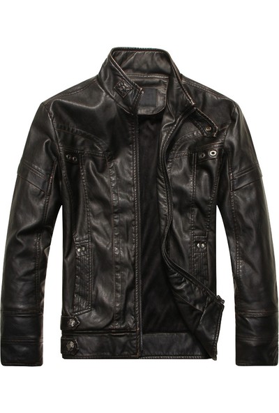 Nuvamoda Siyah Motosiklet Ceketi (Yurt Dışından) Nuvamoda Siyah Motosiklet Ceketi (Yurt Dışından)