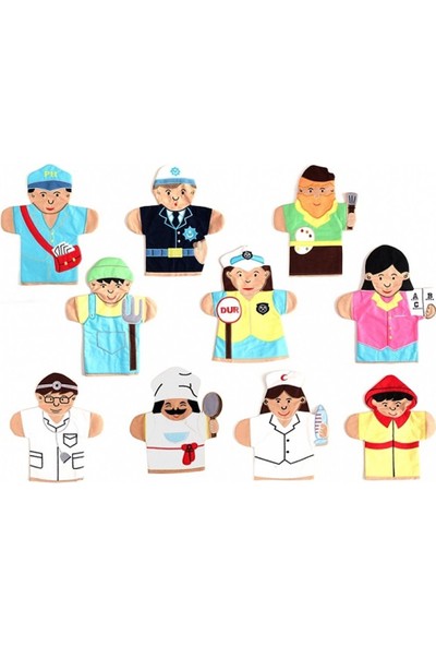 Anadolu Oyuncak AND-5003 Anadolu, Meslekler Kukla Seti 10'lu Anadolu Oyuncak AND-5003 Anadolu, Meslekler Kukla Seti 10'lu