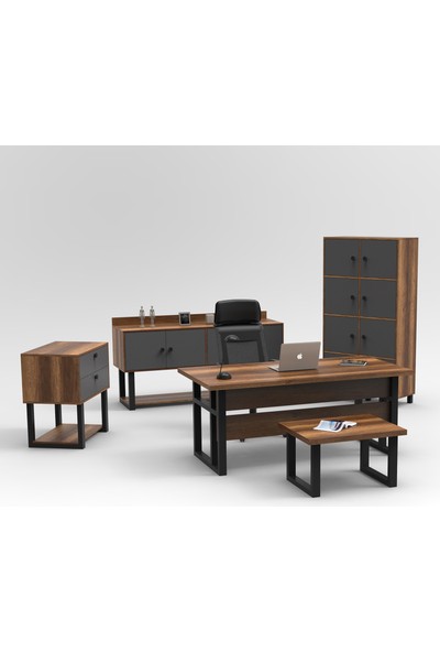 L'occi Concept March Abcdf Ofis Büro Masa Takımı Barok-Antrasit L'occi Concept March Abcdf Ofis Büro Masa Takımı Barok-Antrasit