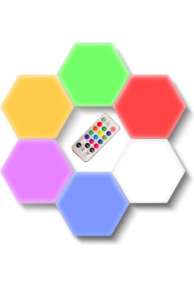 Sge Teknoloji 5 LED Rgb Duvar Aydınlatma Lambası Duvar Süsü