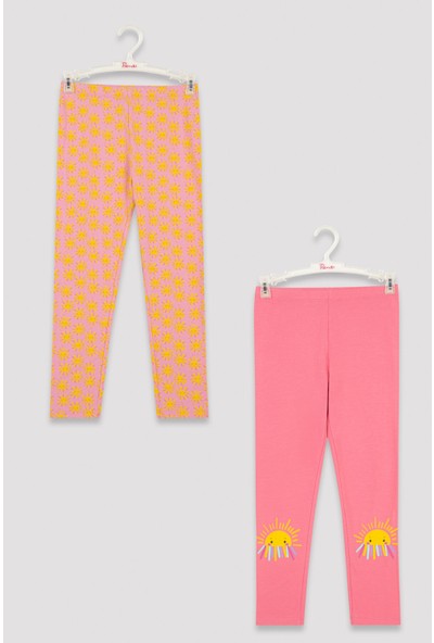 Penti Pembe Mix Kız Çocuk Sunshine 2in1 Tayt